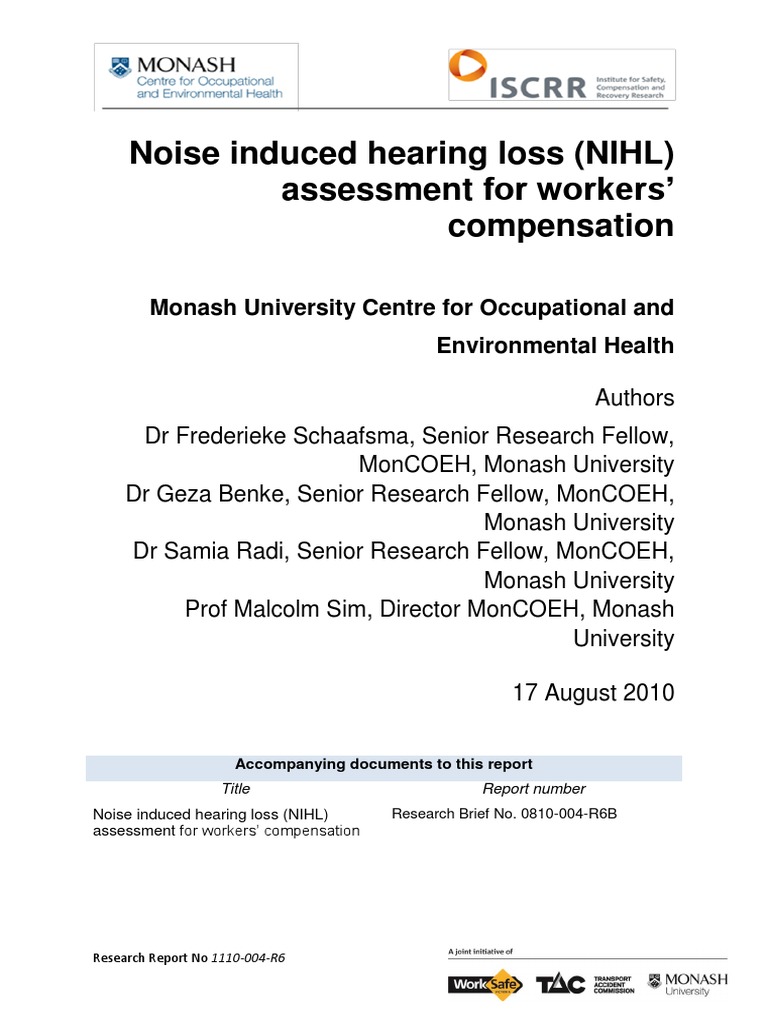 004 NIHL Assessment Guidelines Age Compensation 2010 | PDF | Hearing ...