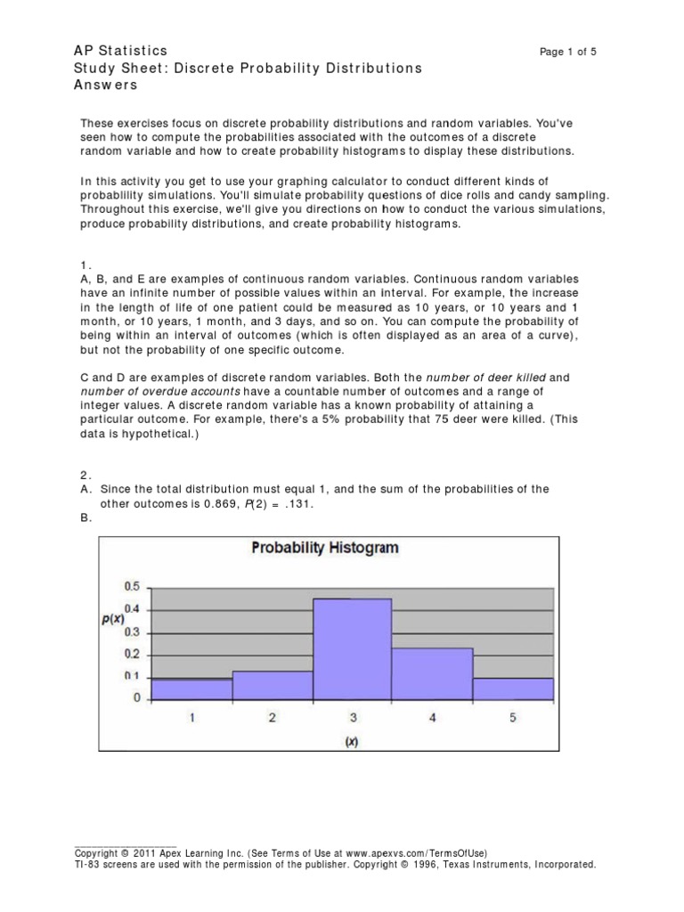 Statistics Study Guide | Probability Distribution | Probability