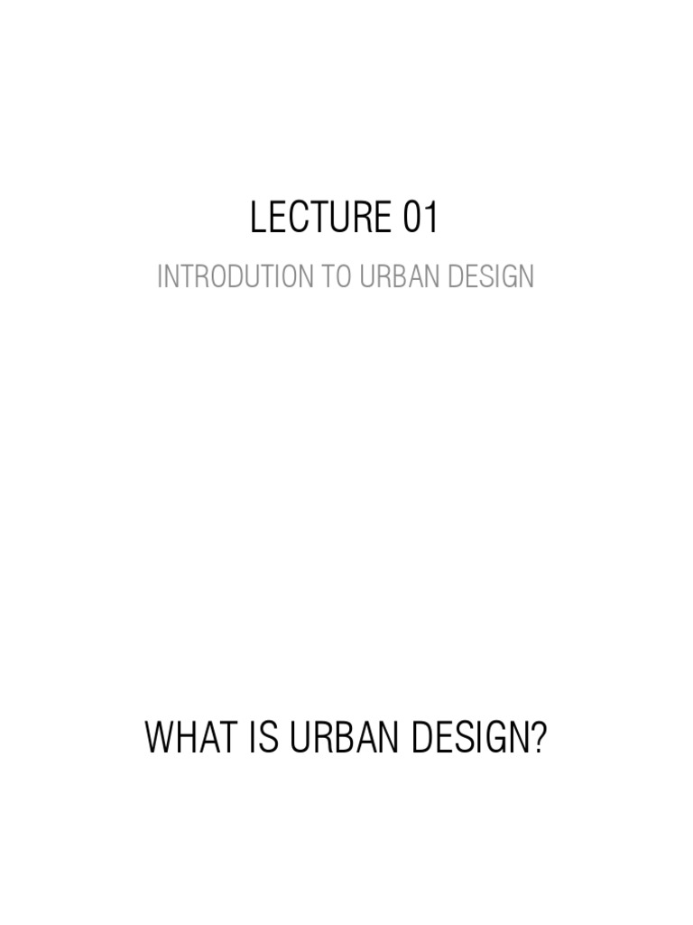 Introdution To Urban Design | PDF