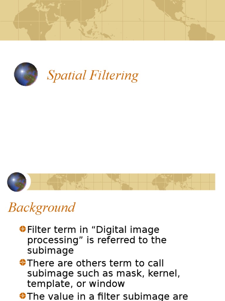 Spatial Filtering | PDF | Filter (Signal Processing) | Digital Signal Processing