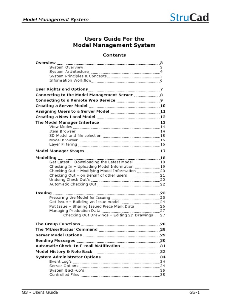 Strucad G3 MM Users Guide | PDF | 3 D Modeling | Email