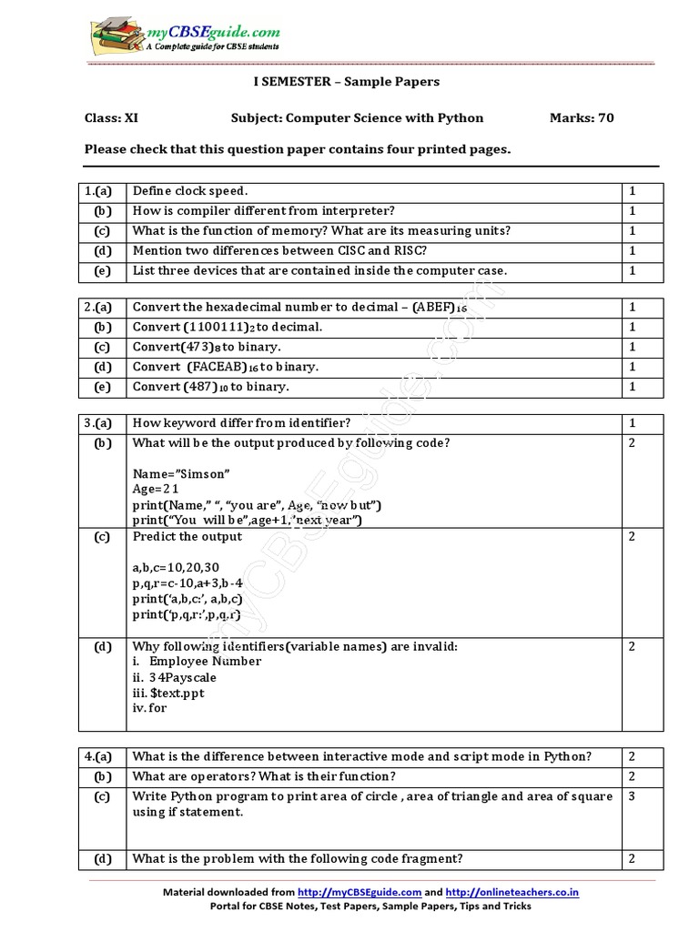 11 Usp Computer Science 05 PDF | PDF | Control Flow | C (Programming ...