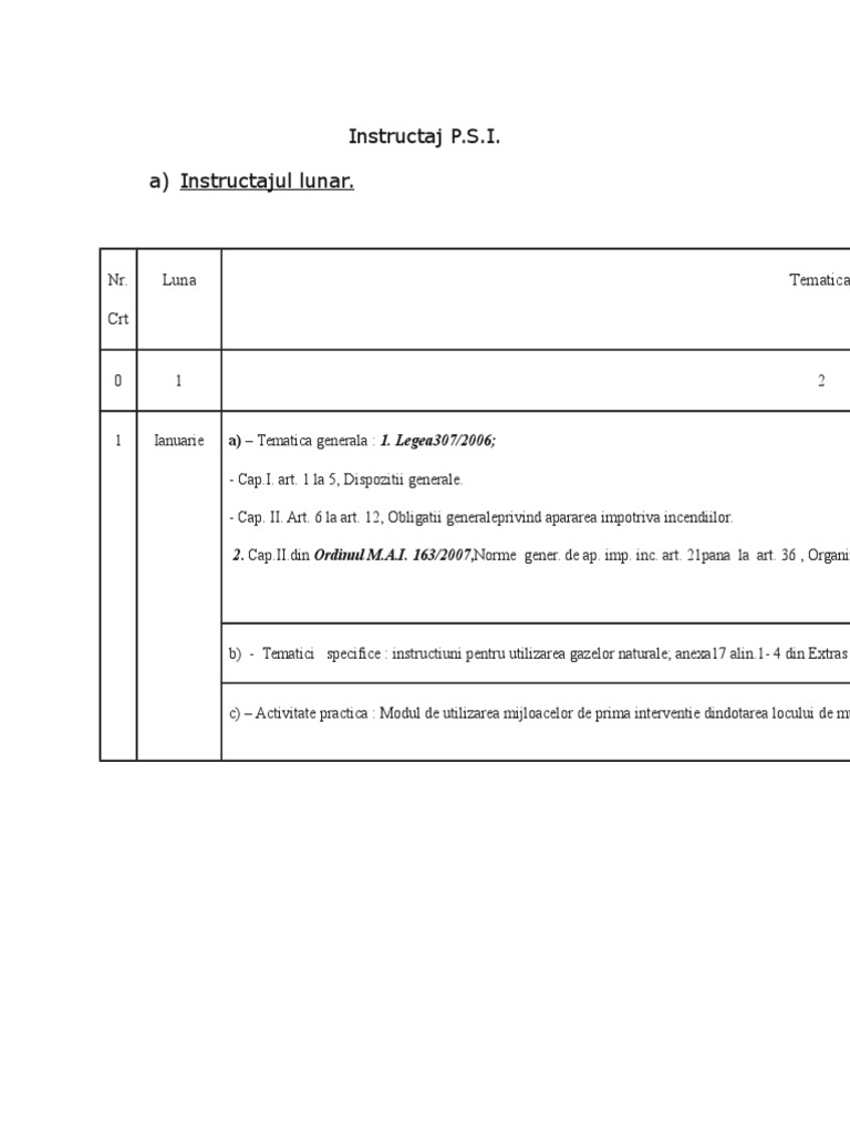 Instructaj Model - PSI | PDF