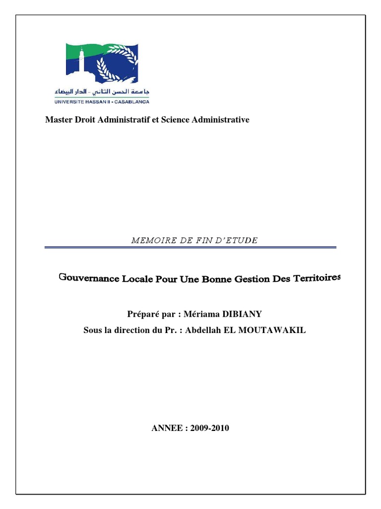 Gouvernance Locale et Développement Durable | PDF | Gouvernance ...