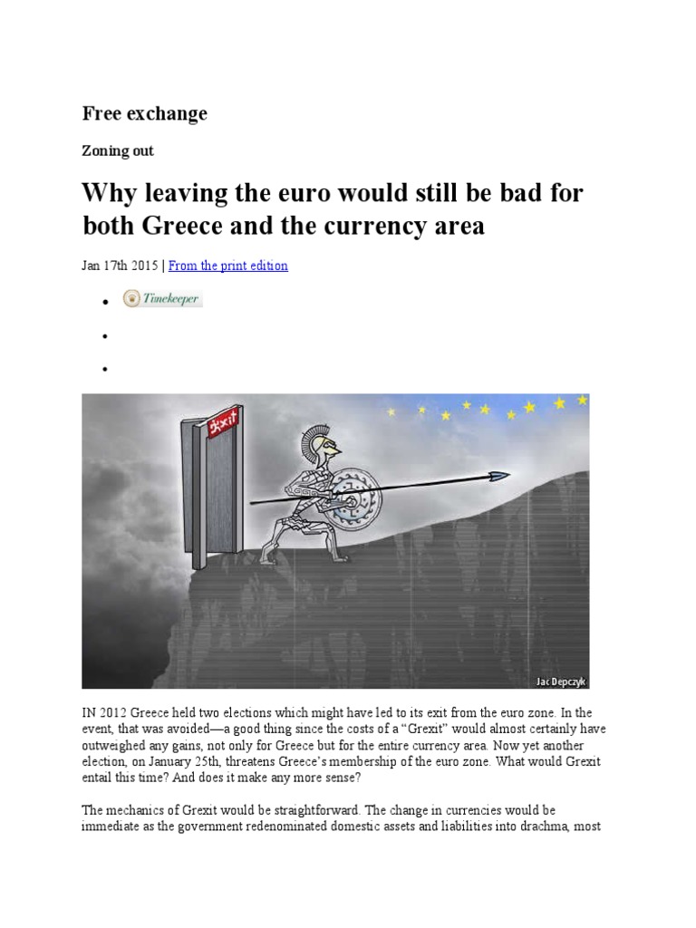 Grexit: Costs and Consequences for Greece | PDF | Euro | Eurozone