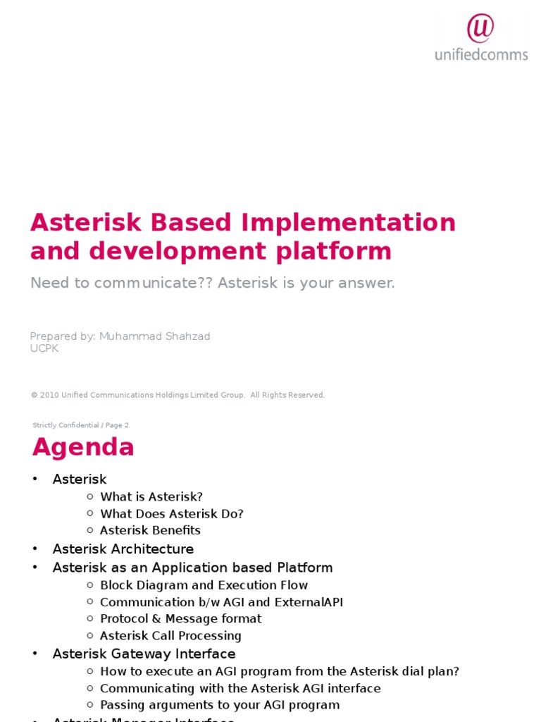 Asterisk Presentation | PDF | Application Programming Interface | Computer Programming