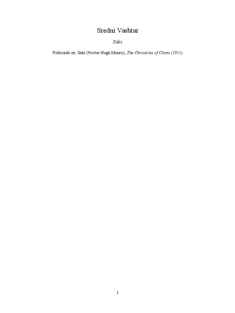Sredni Vashtar | PDF