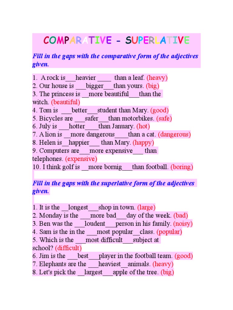 Work Superlatives | PDF | Grammar | Language Mechanics