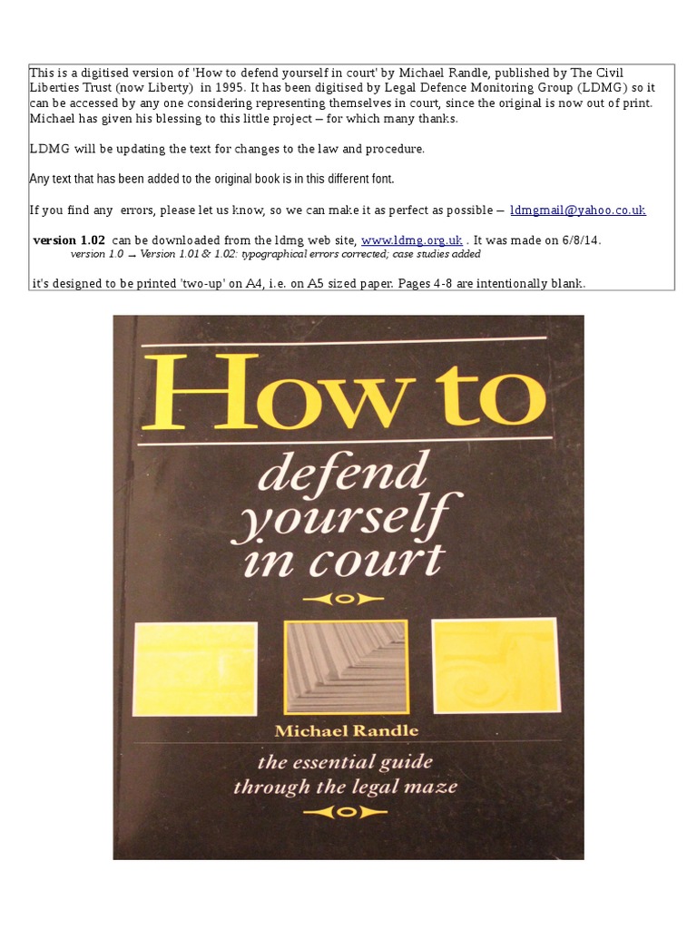 How To Defend Yourself in Court | PDF | Bail | Arrest