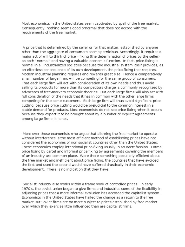 The Illusion of Free Market Pricing | PDF | Free Market | Jane Austen