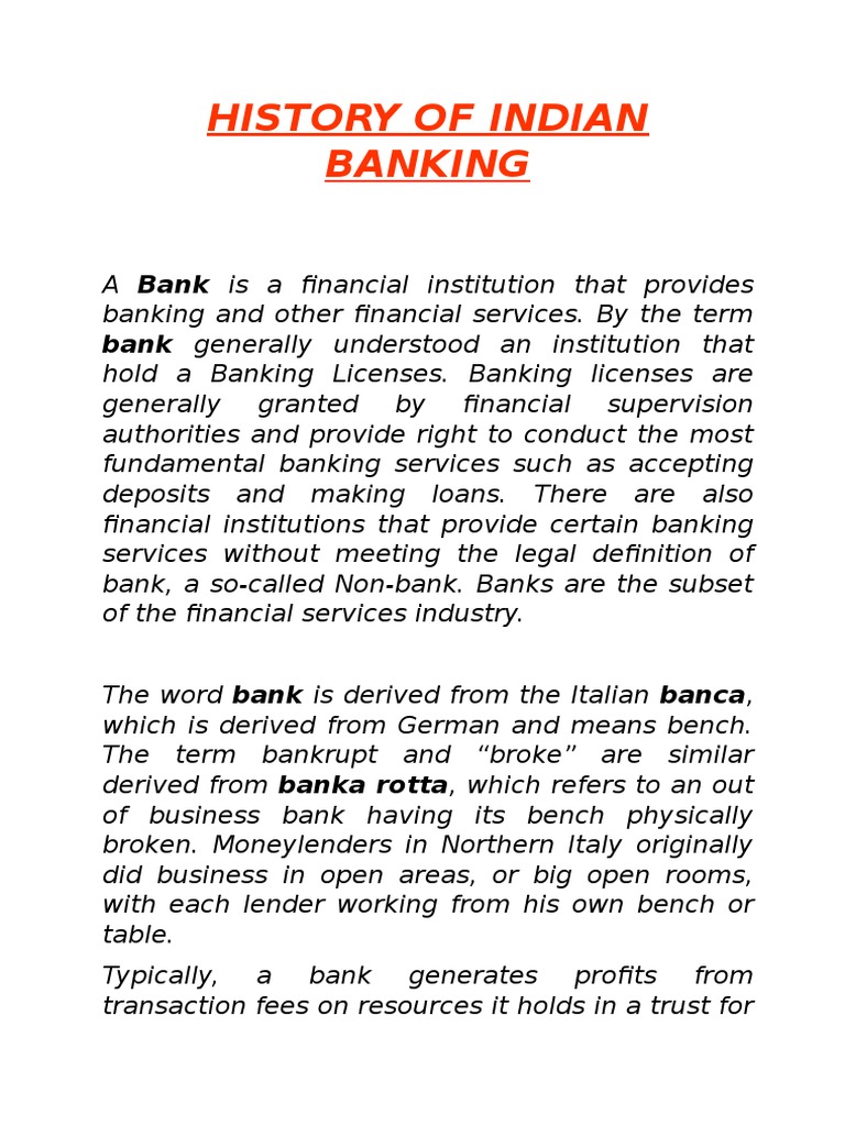 Evolution of Indian Banking History | PDF | Reserve Bank Of India | Banks