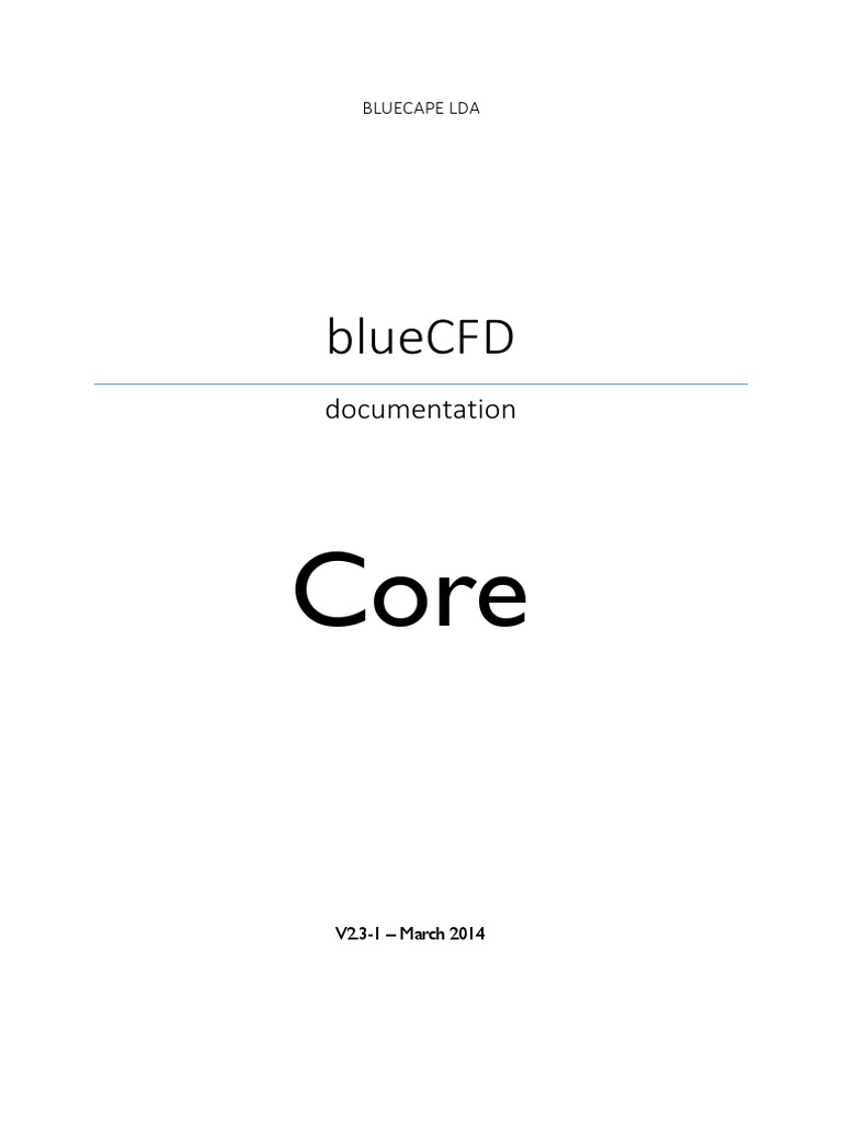 BlueCFD-Core User Fdsgsgdguide | PDF | Command Line Interface ...