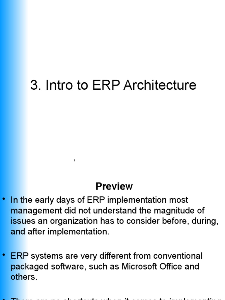 ERP Architecture Overview | PDF | Enterprise Resource Planning ...