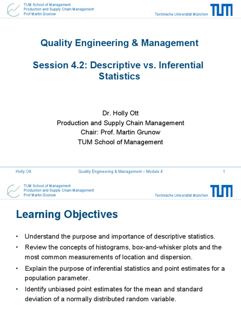 Descriptive Vs Inferential Statistics | PDF | Histogram | Statistics