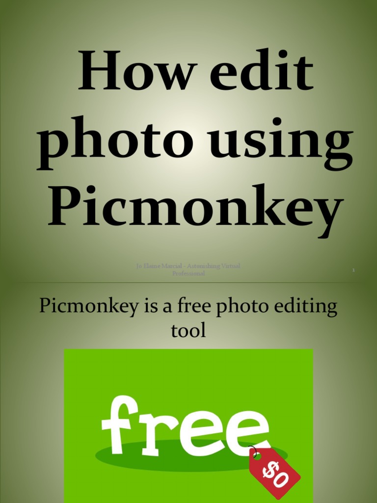 How To Edit Photo Using Picmonkey | PDF | Optics | Vision