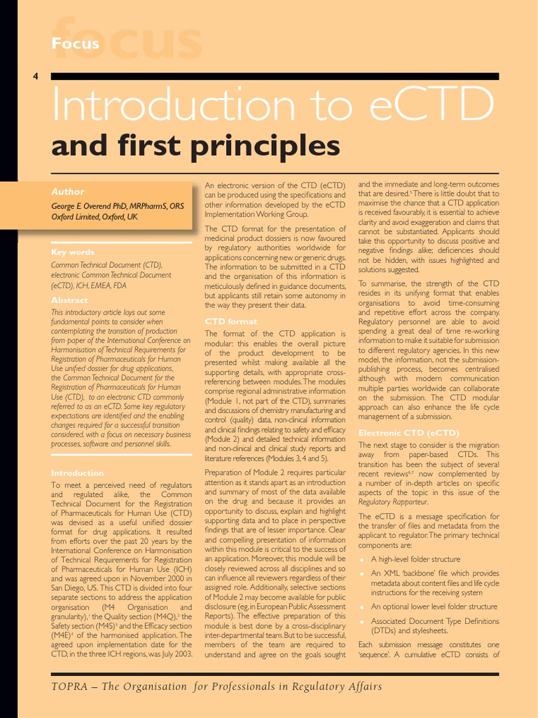 eCTD Basics | PDF | Xml | Computing And Information Technology