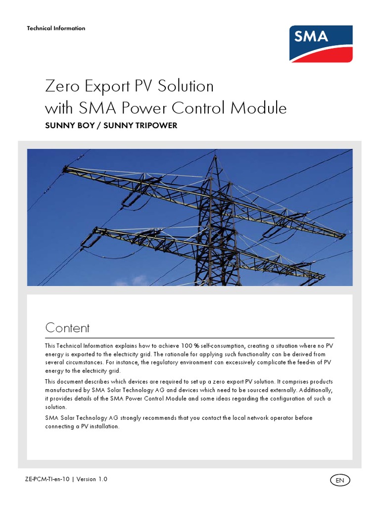 Zero Export | PDF | Programmable Logic Controller | Photovoltaic System