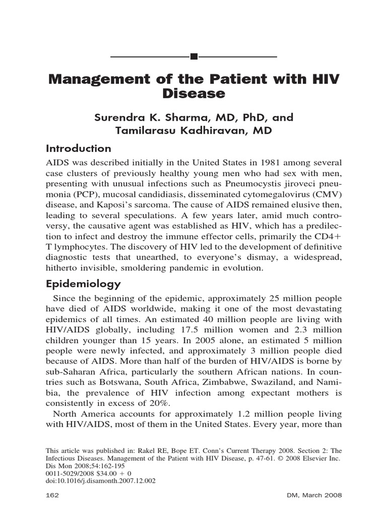 Management of The Patient With HIV Desease | PDF | Management Of Hiv ...
