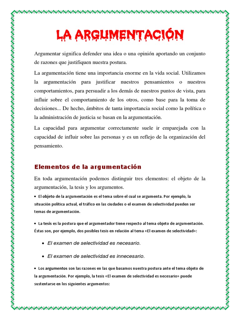La Argumentacion | Teoría de la argumentación | Lógica