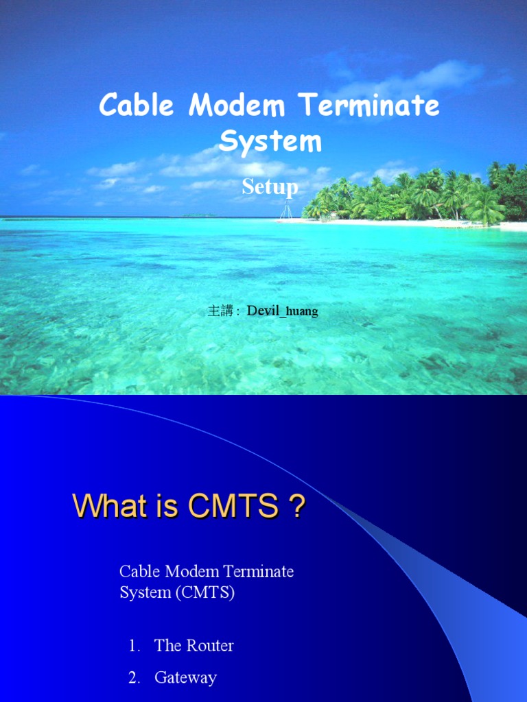 CMTS Setup | PDF | Ip Address | File Transfer Protocol