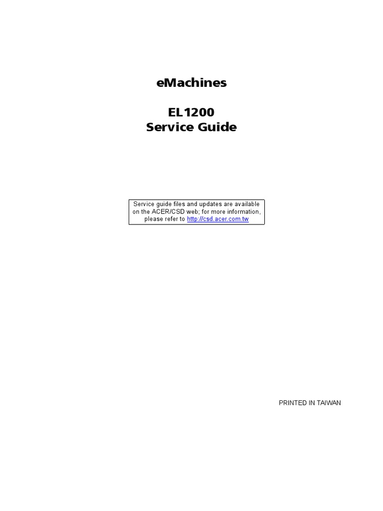 Acer Emachines | PDF | Bios | Booting