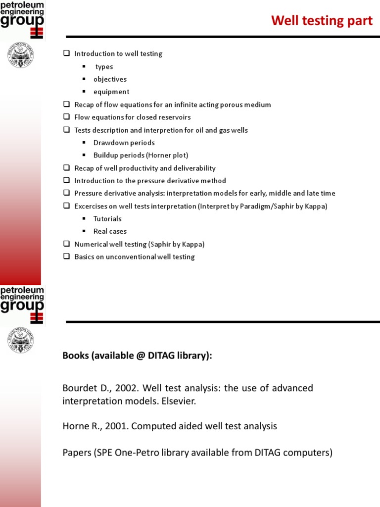 Well Testing | PDF | Petroleum Reservoir | Chemical Engineering