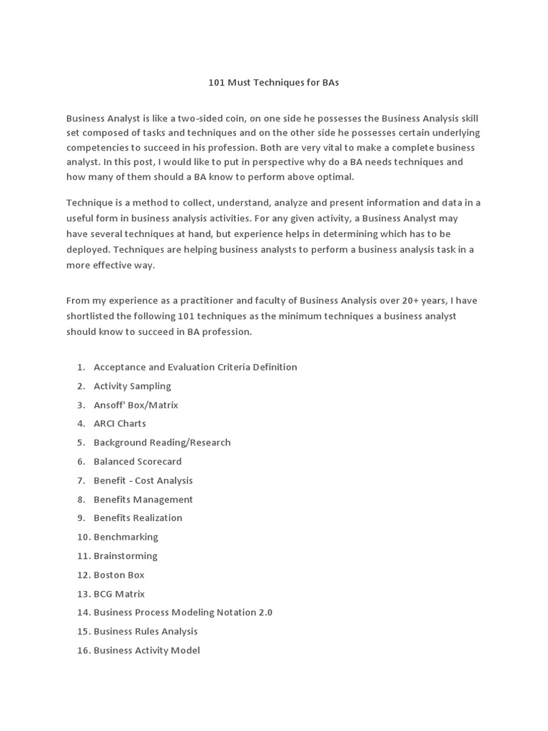 Business Analyst Course | PDF | Business Analysis | Conceptual Model