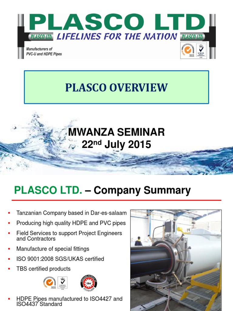 Plasco Ltd: Quality Piping Solutions | PDF | Pipe (Fluid Conveyance ...