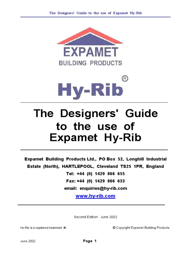 Hyrib User Guide PDF | PDF | Concrete | Lumber