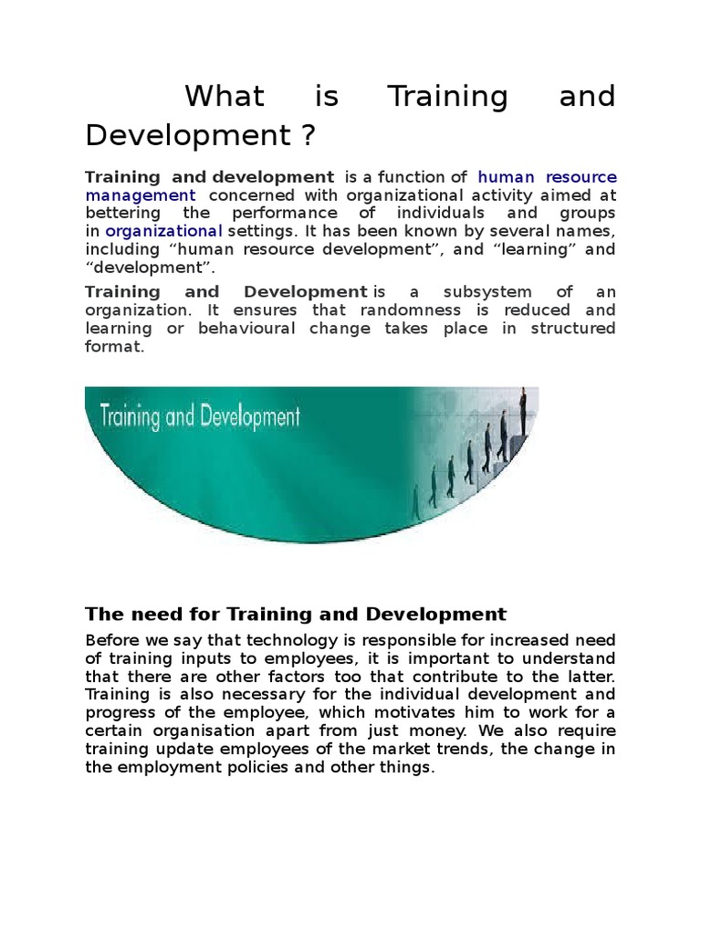Training and Development | PDF | Business | Labour
