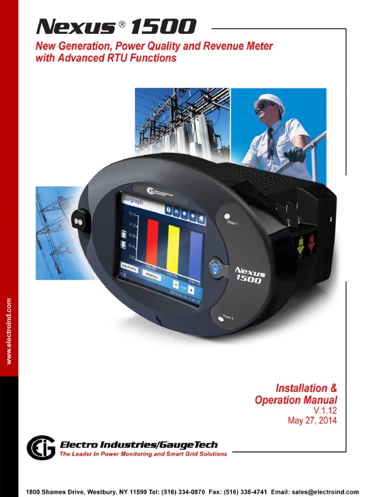 Nexus 1500 Transient Recording Power Quality Revenue Meter User Manual ...