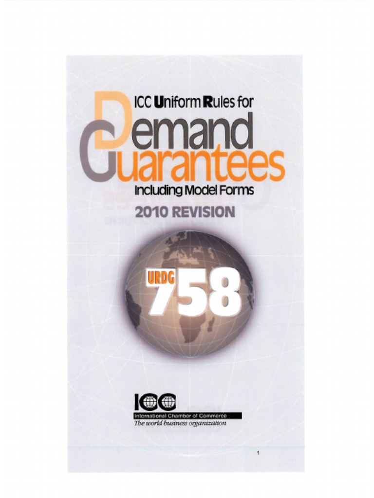 ICC Uniform Rules For Demand Guarantees 758 | PDF