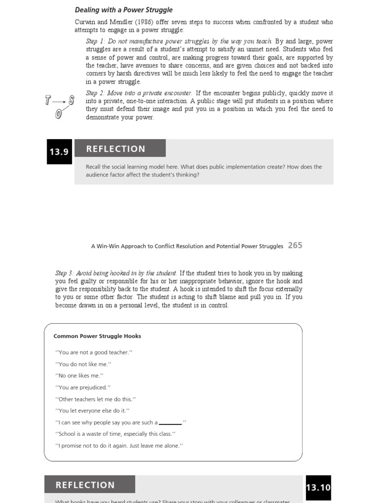 Strategies for Classroom Power Struggles | PDF | Classroom Management ...