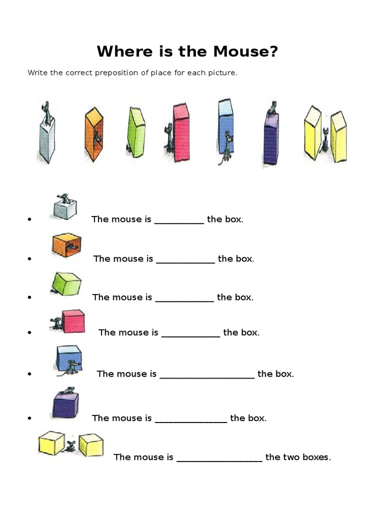 Prepositions of Place with Mouse | PDF