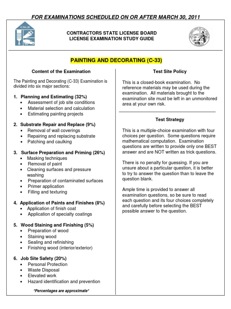 C33 Study Guide | PDF | Test (Assessment) | Paintings