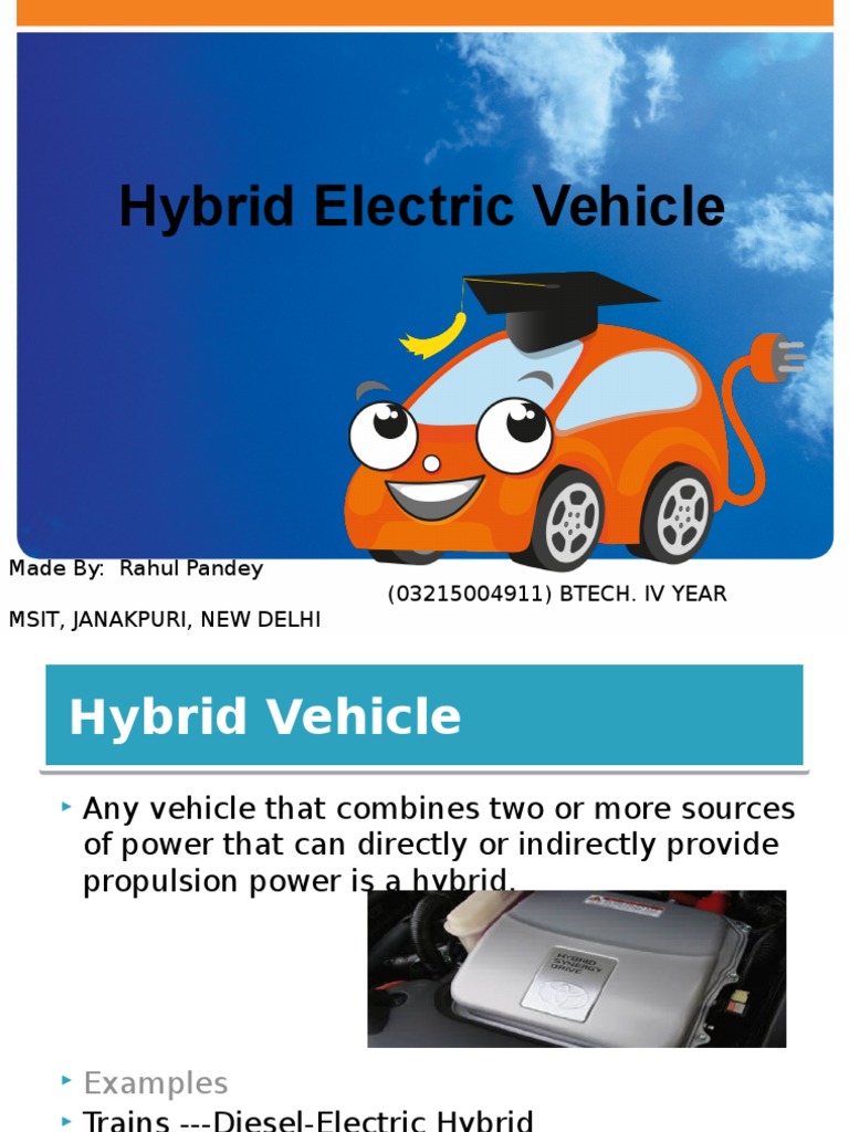 An Introduction To Evs: Hybrid Electric Vehicle | PDF | Hybrid Electric ...