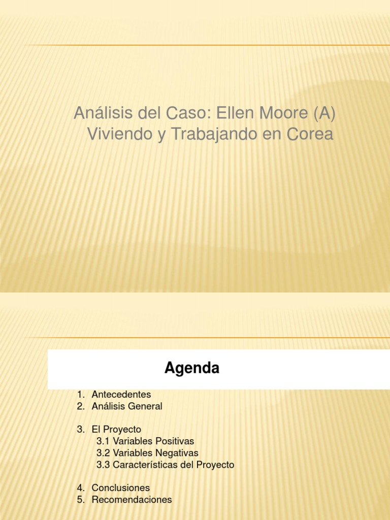 Caso Ellen Moore: Desafíos en Corea | PDF