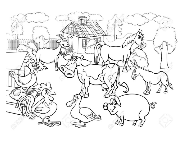 Haiwan Jinak Colouring Worksheet | PDF