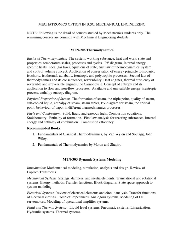 Mechatronics Courses | PDF | Programmable Logic Controller | Control Theory