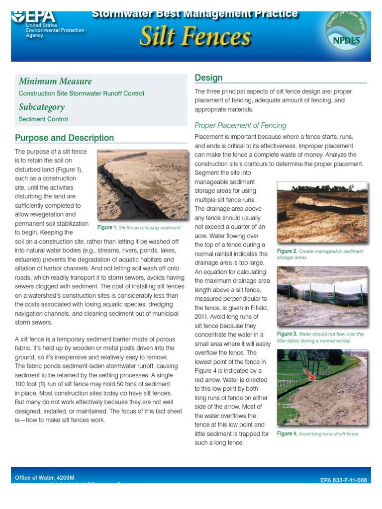 Erosion Control BMPs Silt Fencing | Storm Drain | Surface Runoff