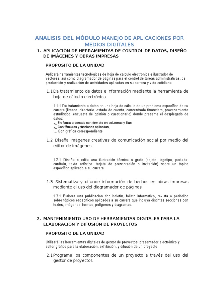 Módulo Manejo de Aplicaciones Por Medios Digitales | PDF | Página web | Microsoft PowerPoint