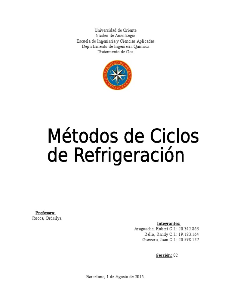 Sistemas Criogenicos Pdf Refrigeración Ingeniería Mecánica