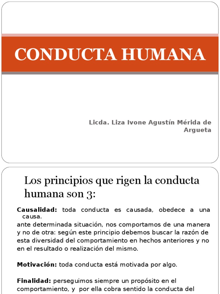 Conducta Humana | Conceptos psicologicos | Sicología y ciencia cognitiva