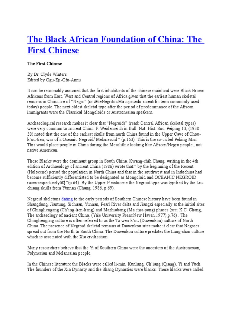 The Black African Foundation of China | PDF | China | World Politics