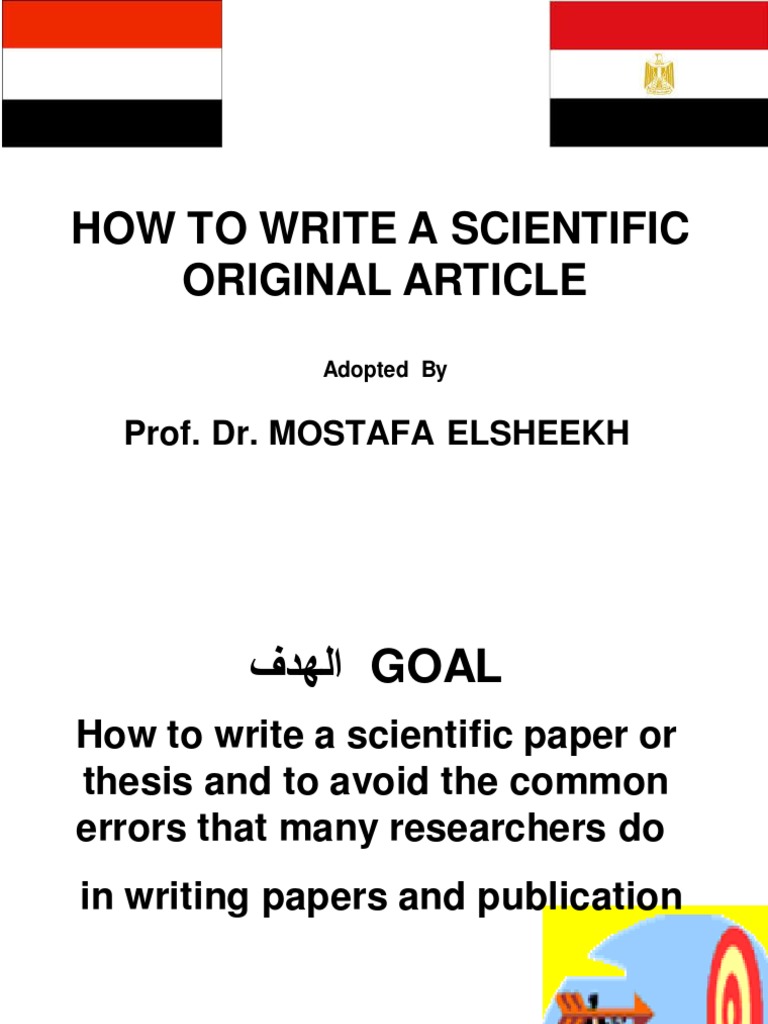 How To Write A Scientific Original Article | PDF | Abstract (Summary ...
