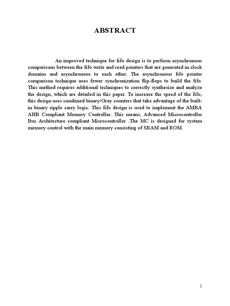Design of Asynchronous FIFO Using Verilog HDL | Download Free PDF | Field Programmable Gate ...
