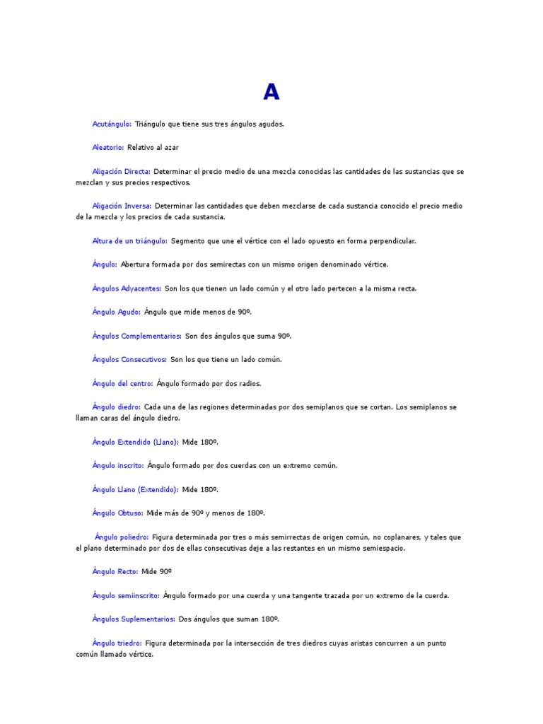 Terminos Matematicos | PDF