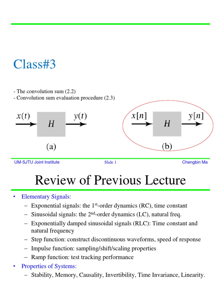 Convolution Sum in LTI Systems | PDF | Convolution | Digital Signal Processing