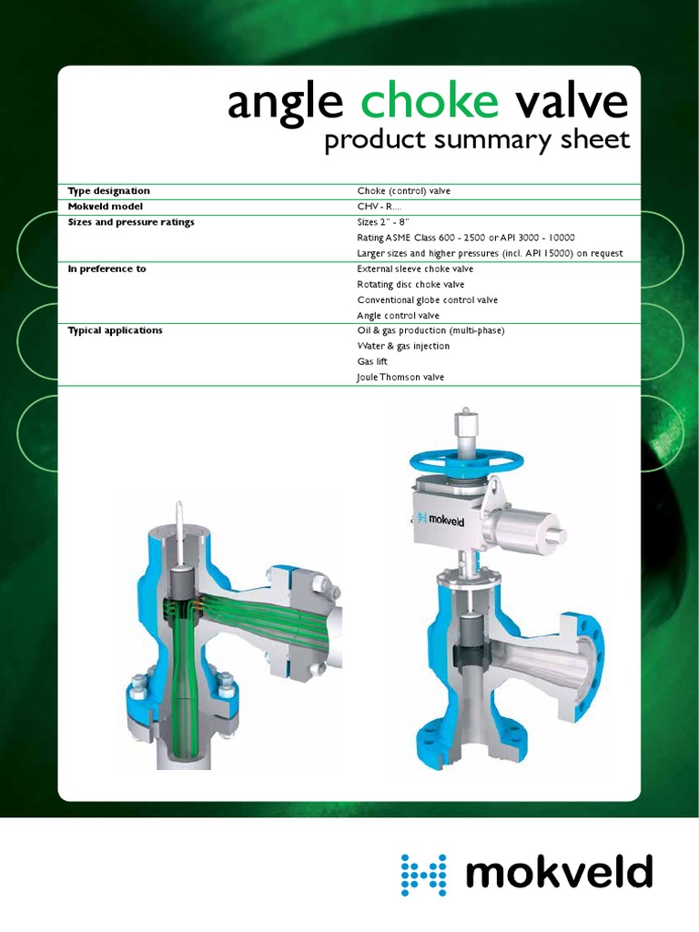 Mokveld-Product Sheet Angle Choke | PDF | Valve | Actuator