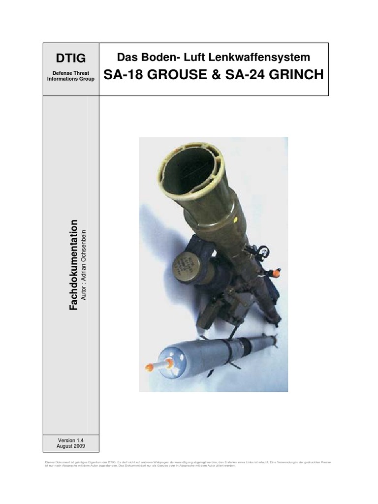 SA-18 GROUSE & SA-24 GRINCH (9K38 Igla & 9K338 Igla-S)